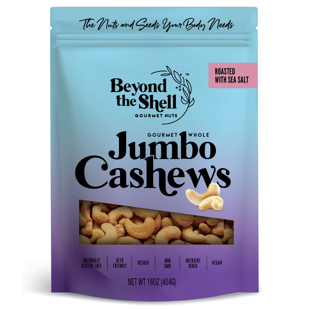 Roasted and Salted Jumbo Cashews – Beyond The Shell Nuts